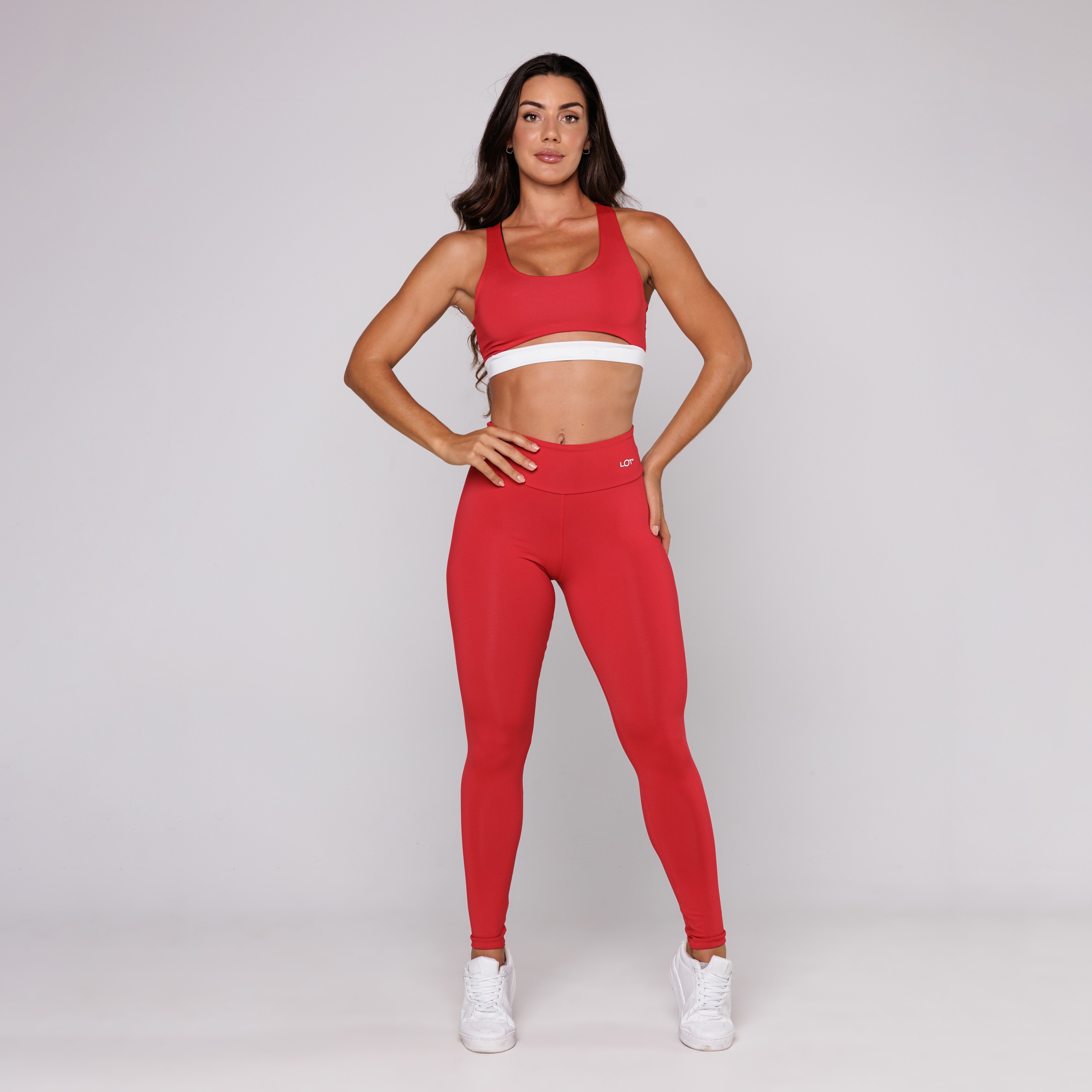 Calça Legging Poliamida Feminina Suplex Premium Scarlet Vermelho - Lot ...