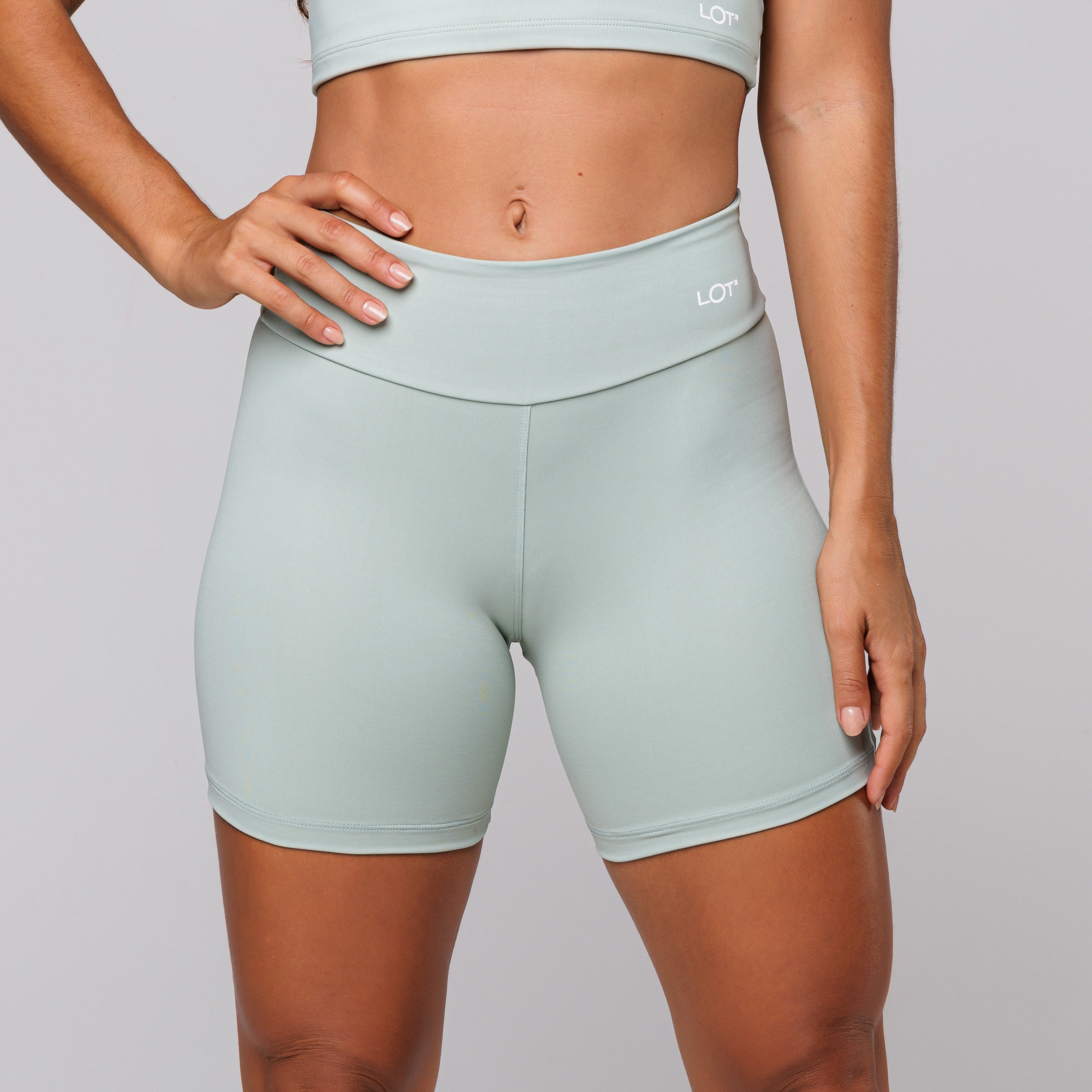 Short Fitness Poliamida Premium Feminino Academia Aloe Verde - Lot Fitness