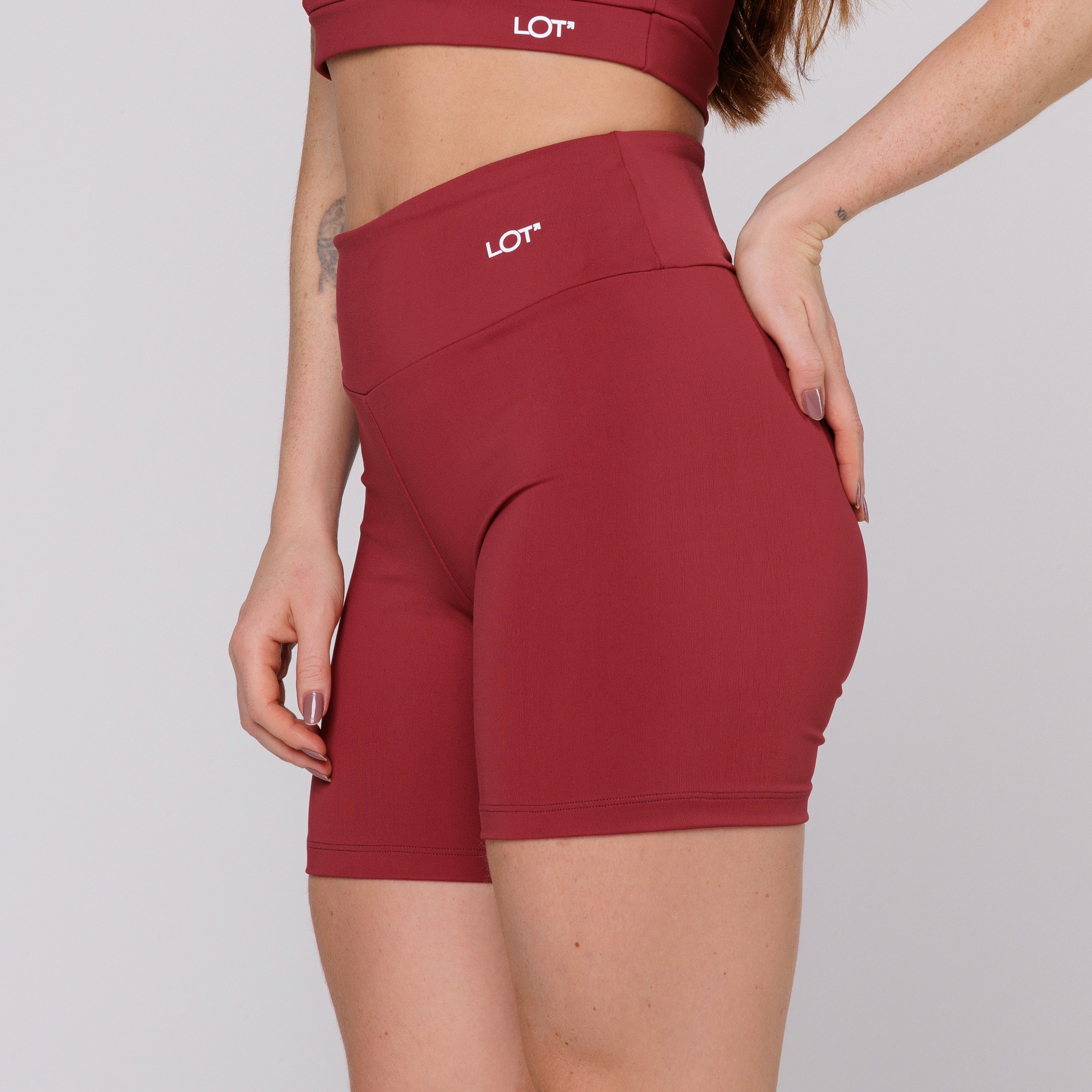 Short Academia Poliamida Feminino Vinho - Lot Fitness